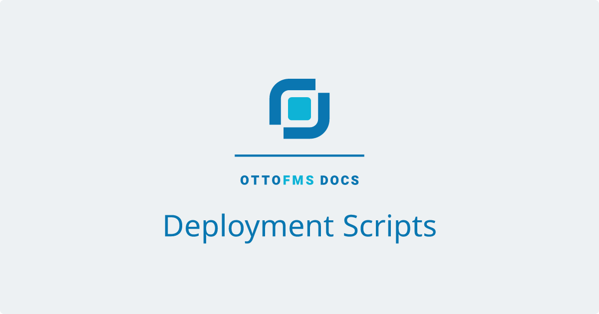 Deployment Scripts Ottofms